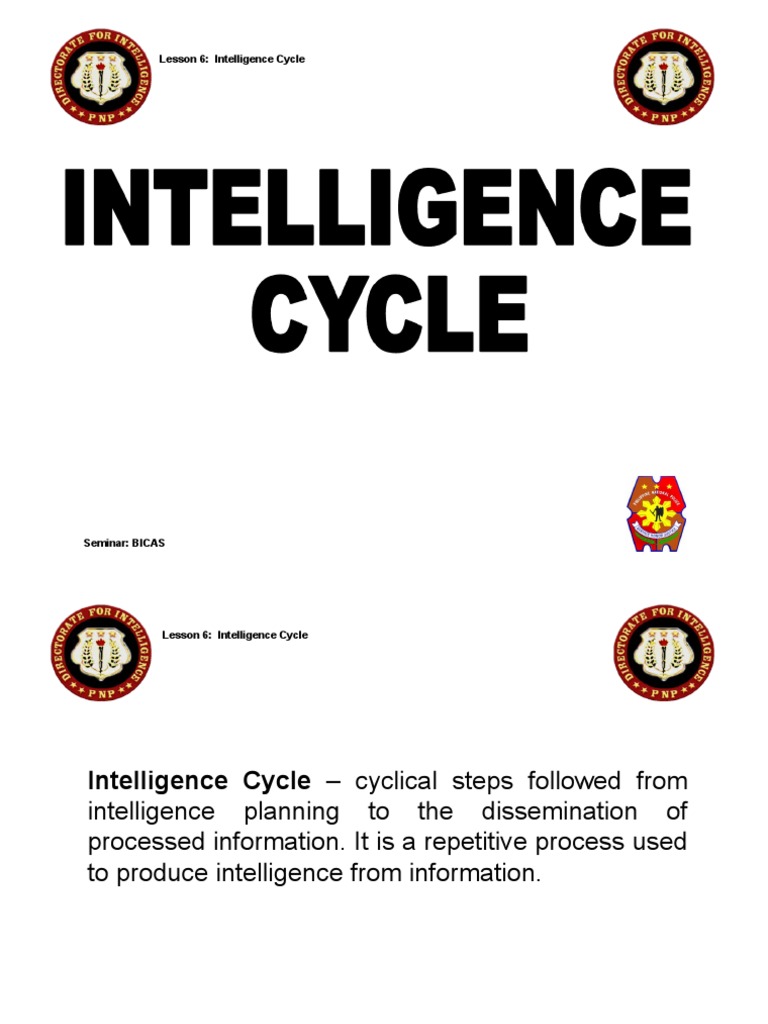 Lesson 6 Intelligence Cycle | PDF | Information | Deductive Reasoning