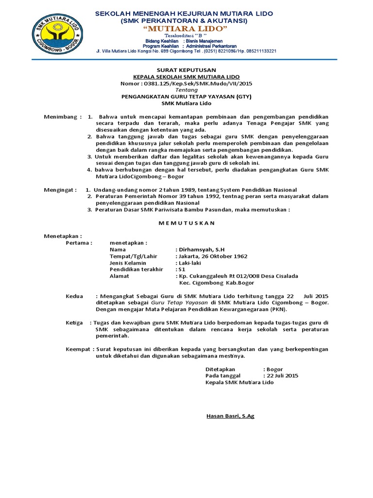 SK GTY Dan Mengajar Bu Heni | PDF