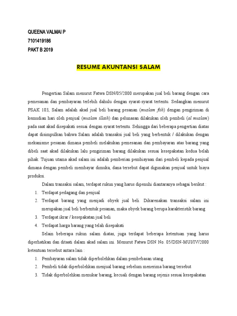 Resume Salam | PDF