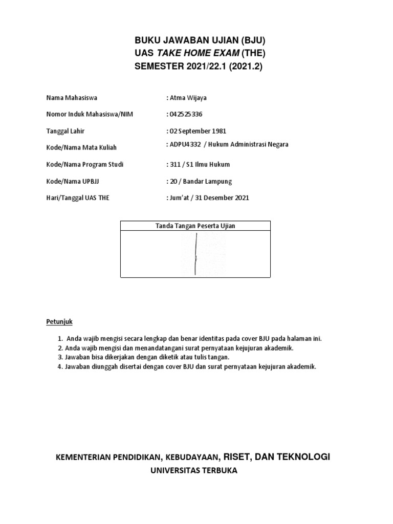 ADPU4332 Hukum Administrasi Negara | PDF | Ilmu Sosial | Hukum