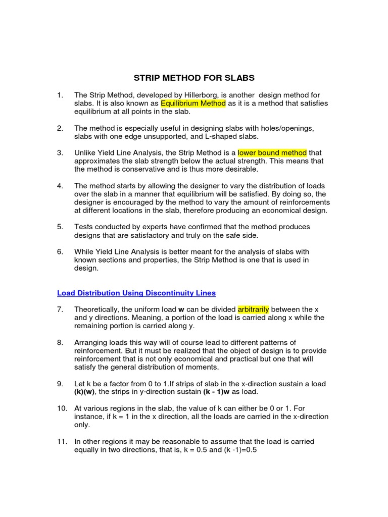 MSCE 509-104-Strip Method For Slabs | Download Free PDF | Beam ...