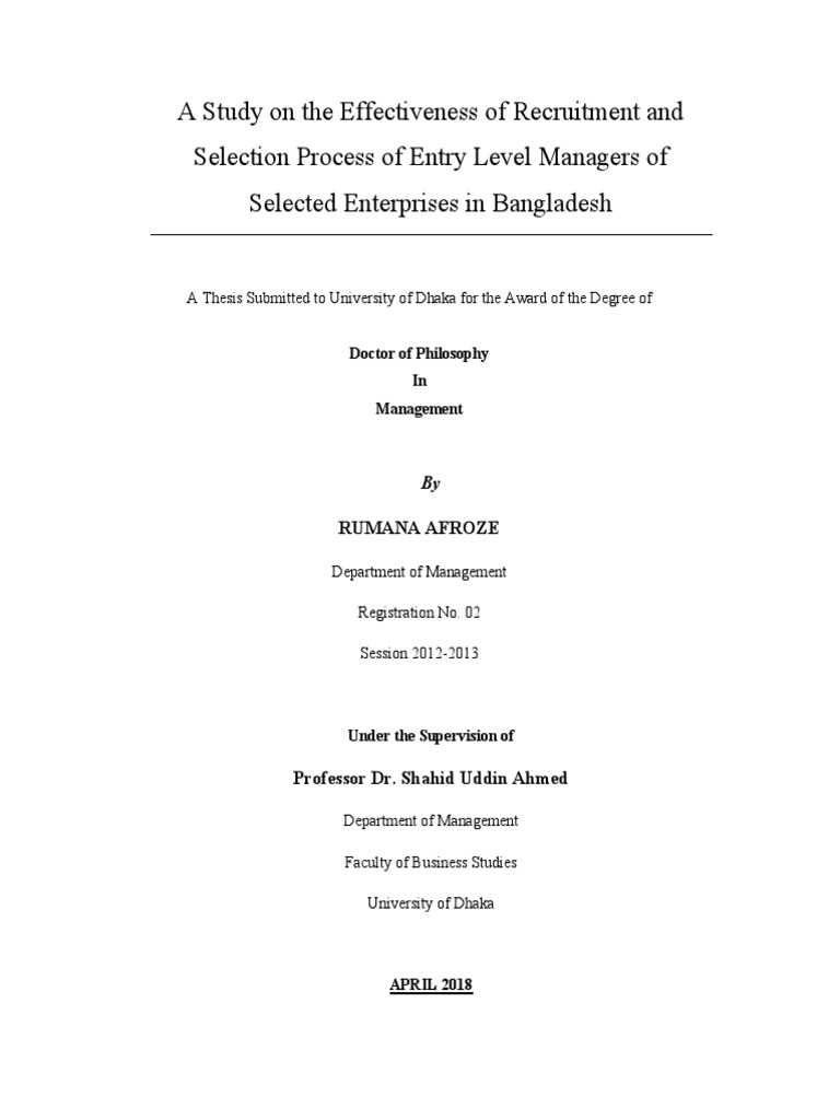 Rumana Afroze | PDF | Recruitment | Competence (Human Resources)