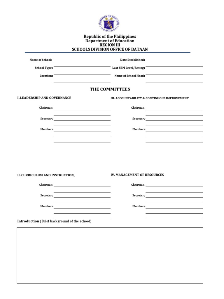 SBM SA Tool 2021 Excel v.1 | PDF | Learning | Educational Assessment
