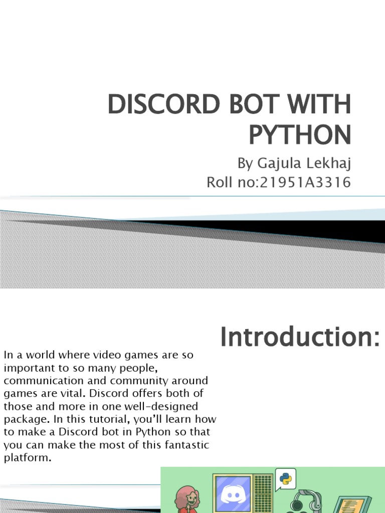 Discord Bot With Python | PDF | Internet Bot | Library (Computing)