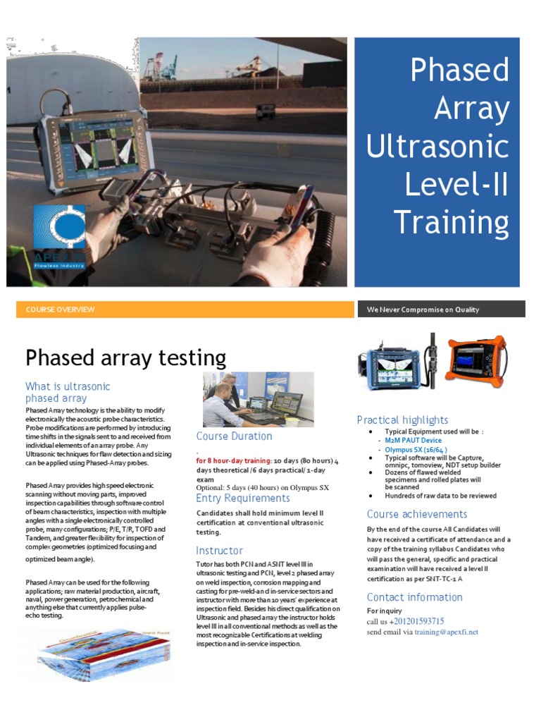 PAUT Training Brochure | PDF | Ultrasound | Nondestructive Testing