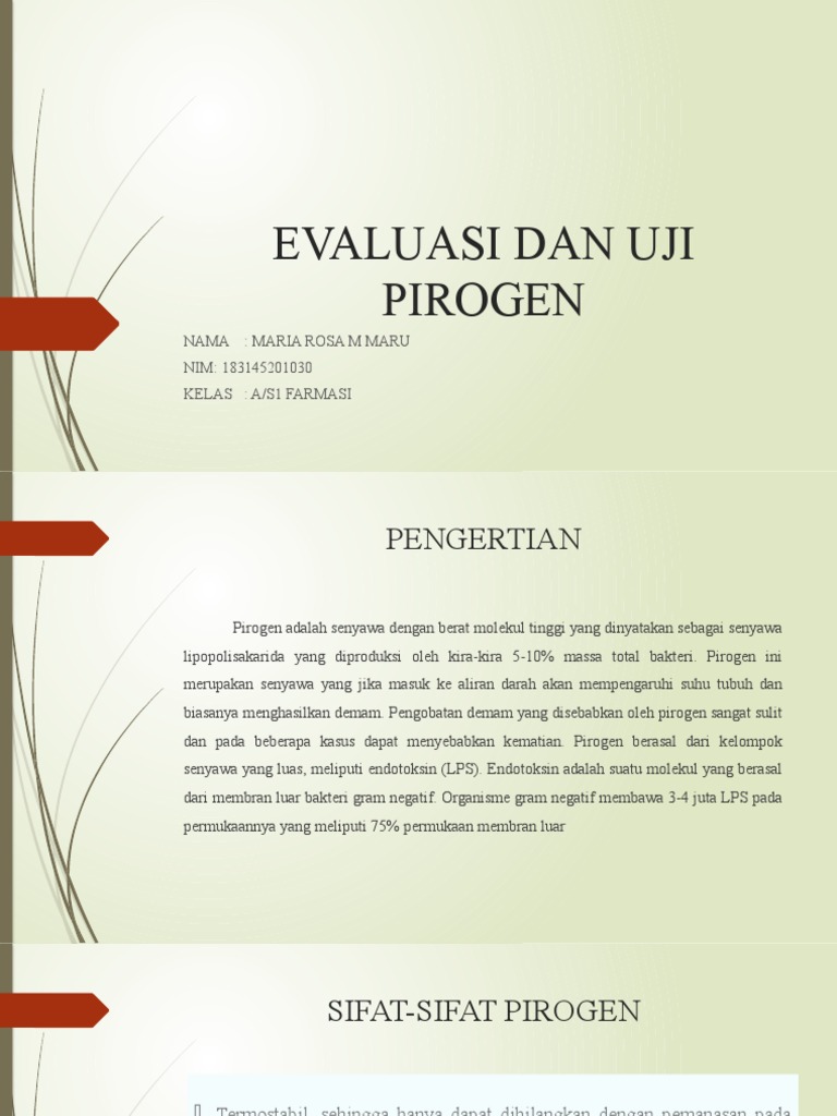 Evaluasi Dan Uji Pirogen | PDF