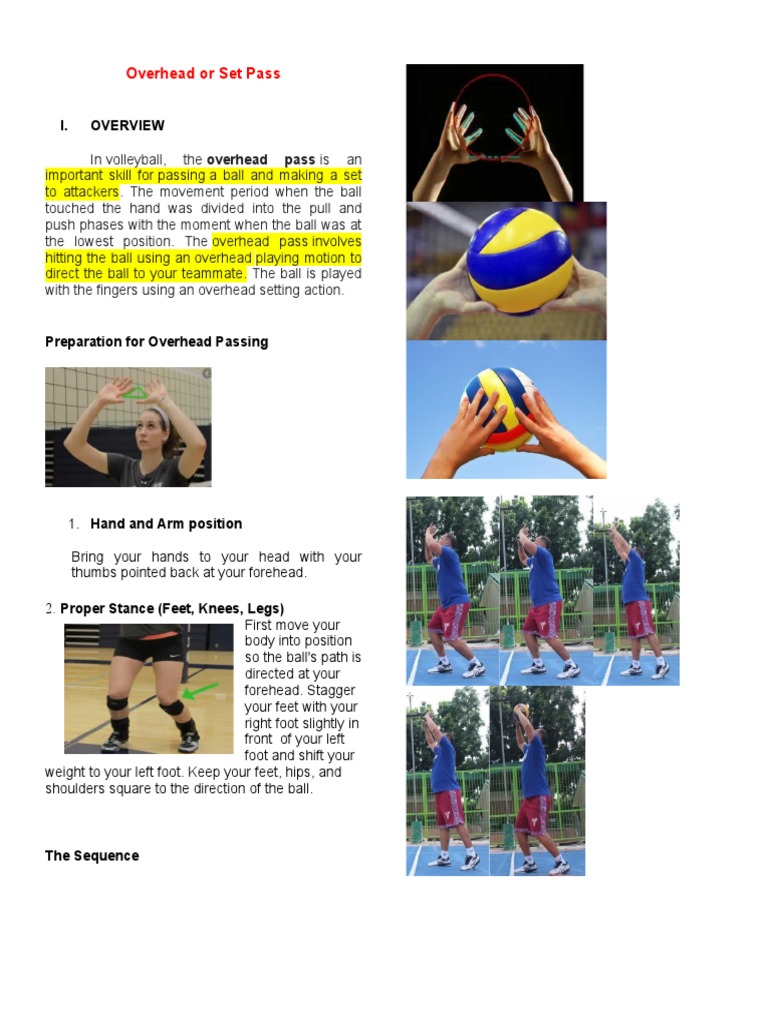 Overhead or Set Pass | PDF | Volleyball | Sports