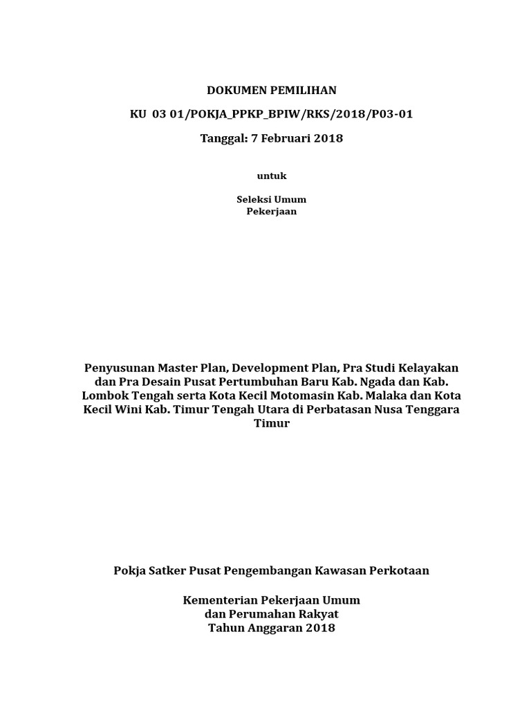 KAK Paket 03 - Motomasin - NTT | PDF