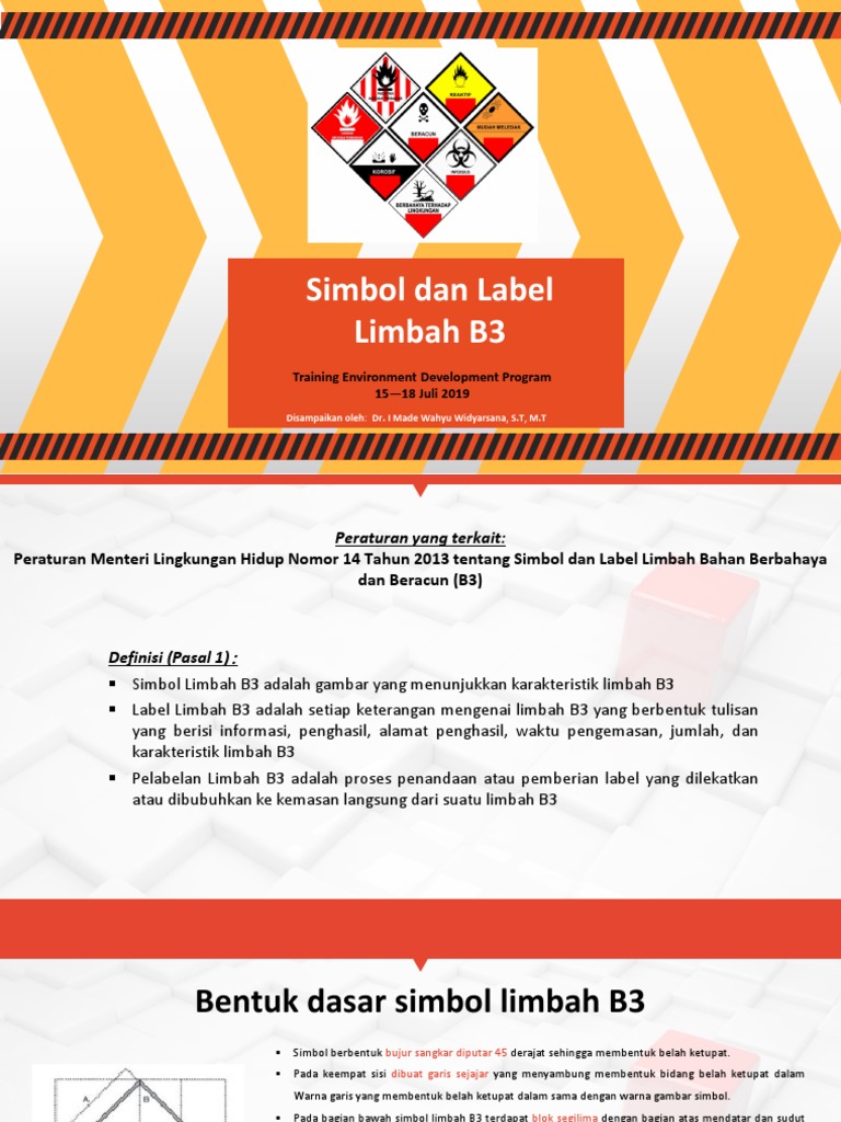 Simbol dan Label Limbah B3 Terbaru | PDF