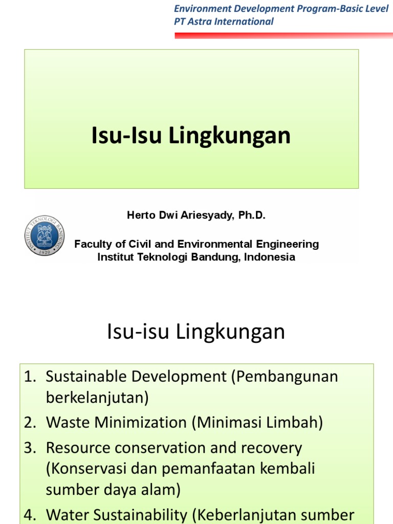 Isu-Isu Lingkungan | Download Free PDF | Sustainability | Resource