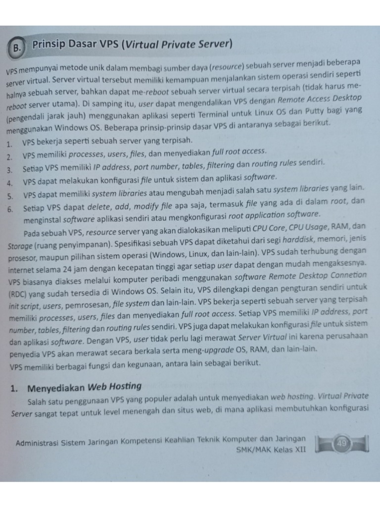 Prinsip Dasar VPS Virtual Private Server | PDF