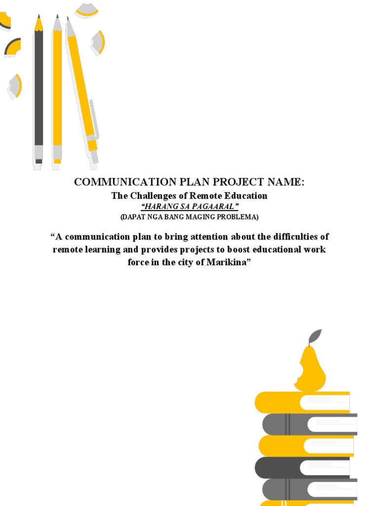 Communication Plan About Education | PDF | Distance Education ...