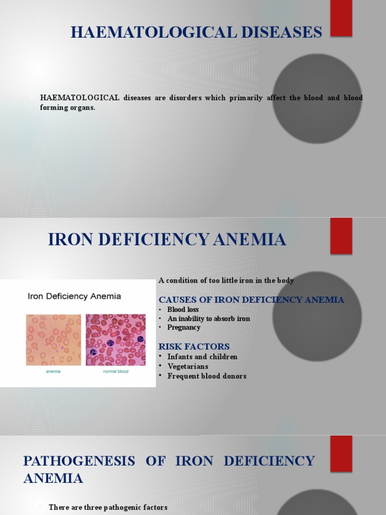 Haematological Diseases-1 | PDF | Anemia | Red Blood Cell