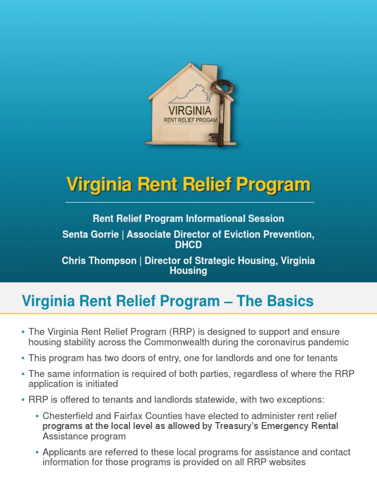 Virginia Rent Relief Program | PDF | Landlord | Renting