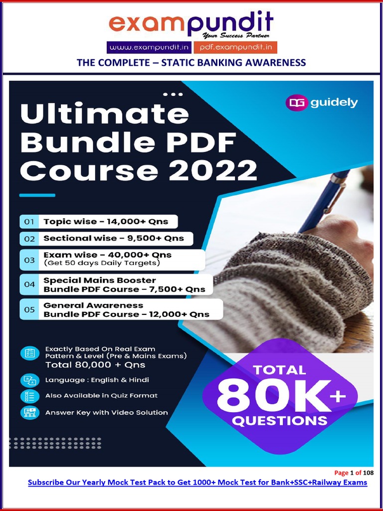 The Complete Static Banking Awareness PDF Capsule | PDF | Reserve Bank ...