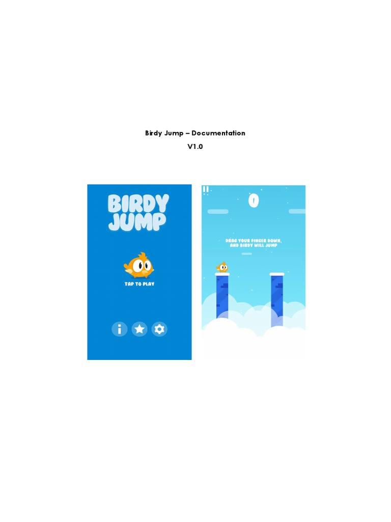 Birdy Jump - Documentation V1.0 | PDF | Mobile App | Icon (Computing)