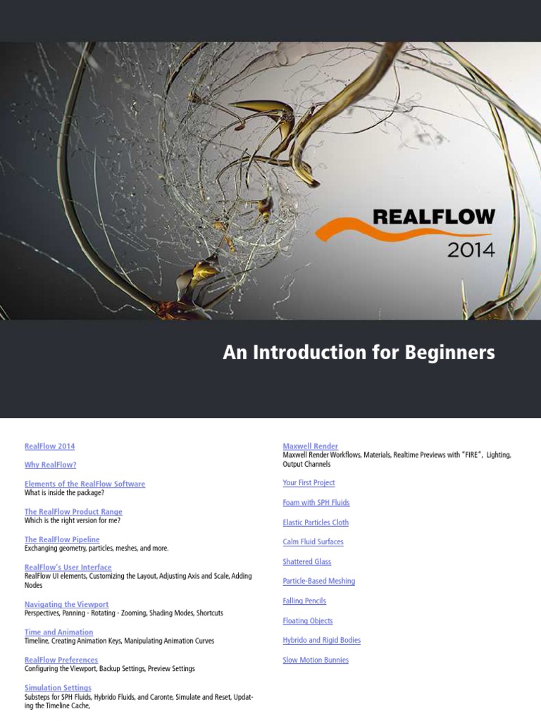 RealFlow Beginners Guide Downloadable PD | PDF | 3 D Computer Graphics ...