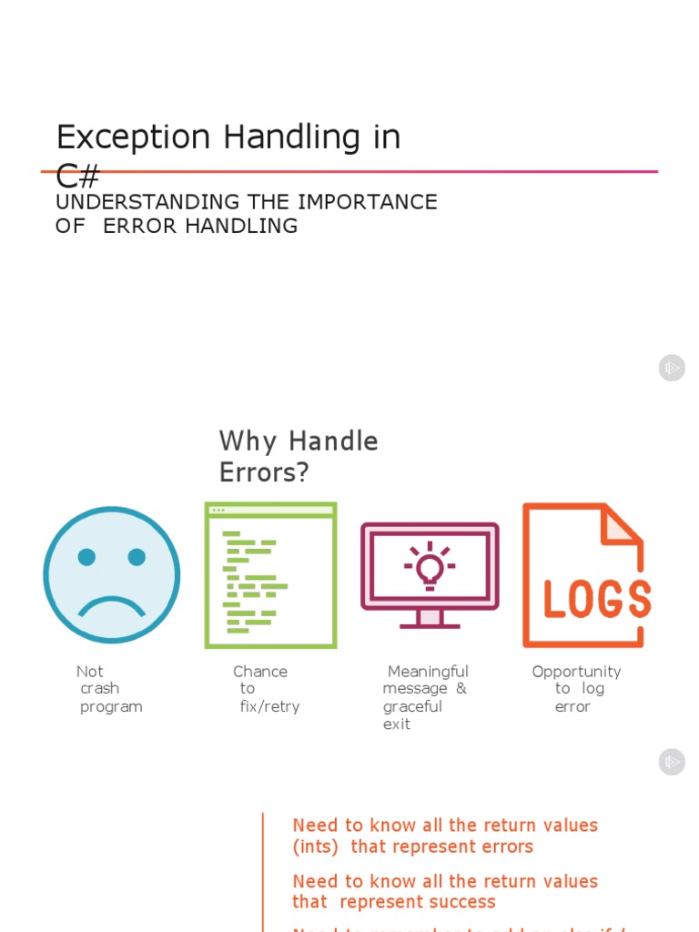 Exception Handling in C#: Understanding The Importance of Error Handling | PDF | Systems ...