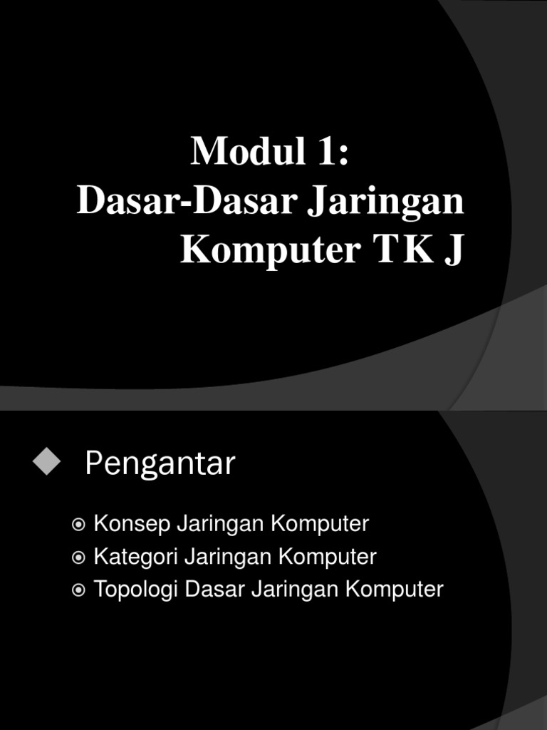 Modul Dasar Jaringan Komputer | PDF