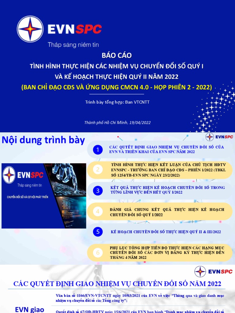 Slide Hop BCD CDS EVN SPC Quy II-2022 | PDF