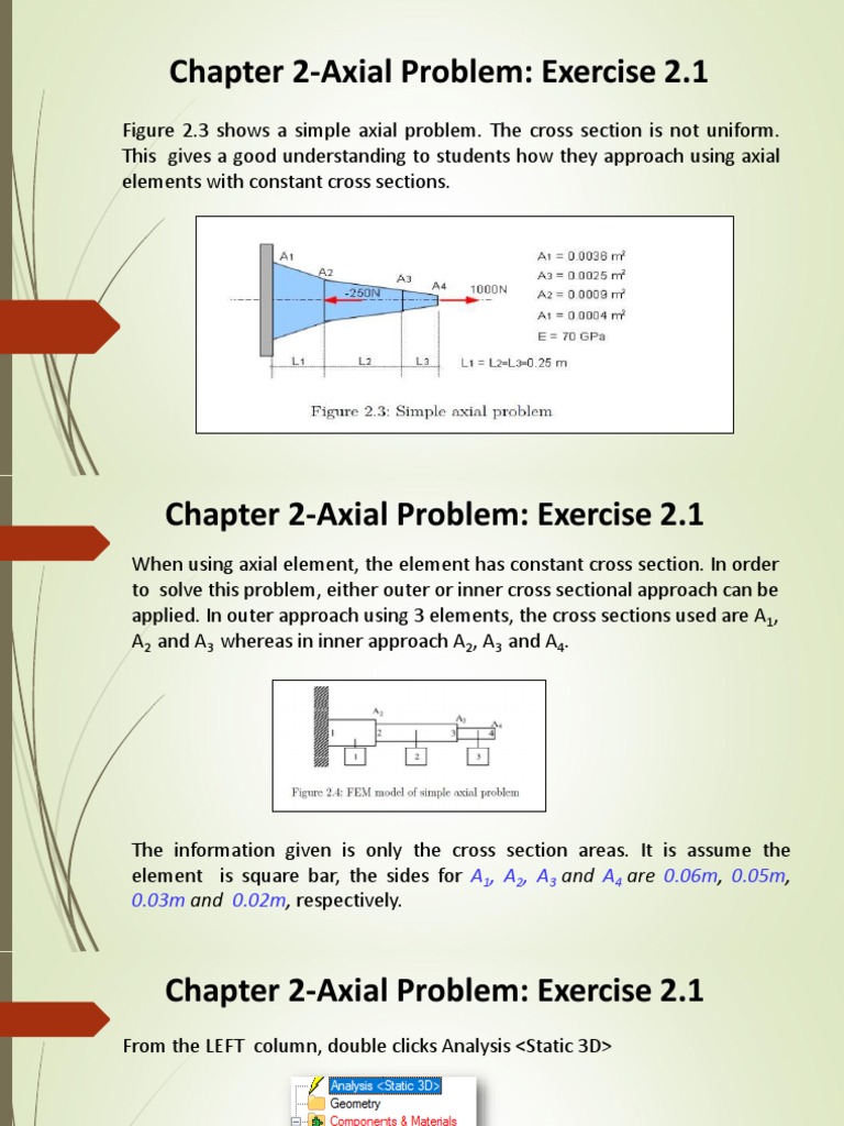 Chapter 2-Axial Problem: Exercise 2.1 | PDF | Microsoft Excel | Applied ...