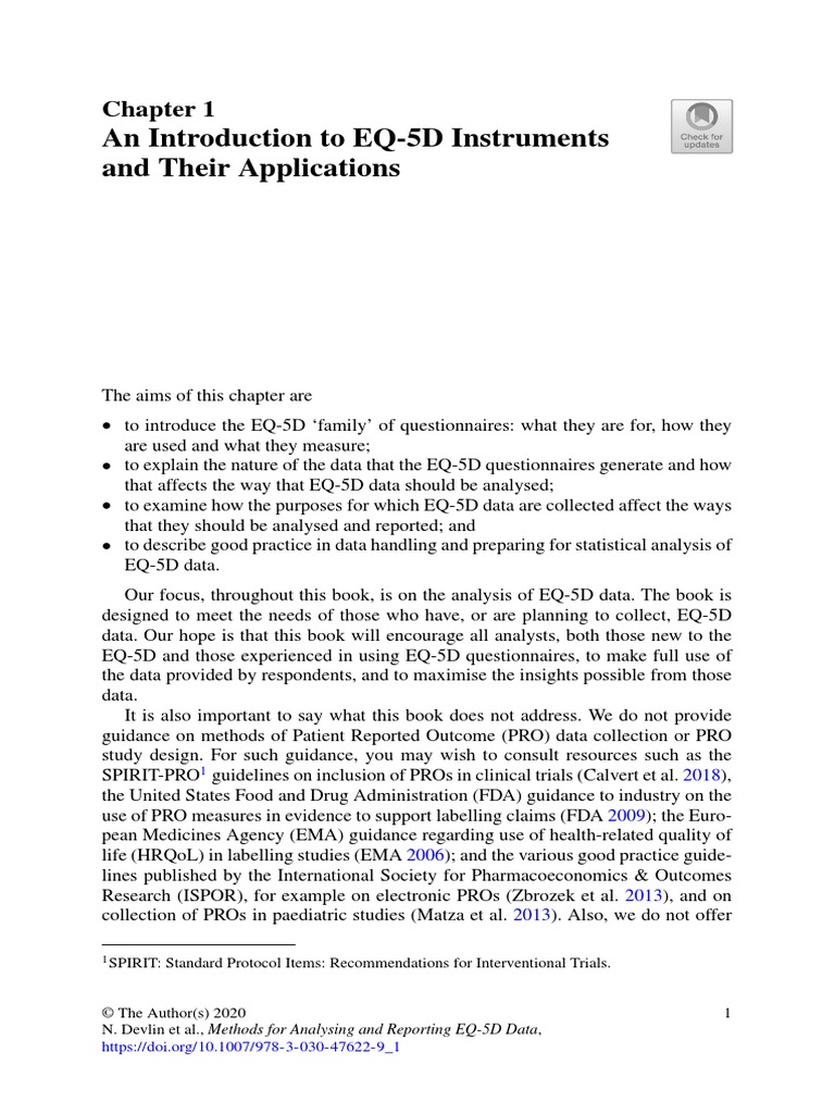 An Introduction To EQ-5D Instruments and Their App | PDF | Health ...