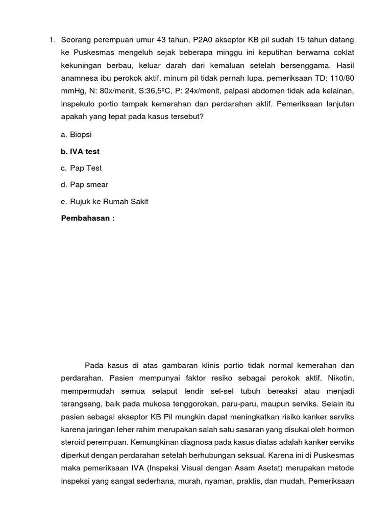 180 Soal & Pembahasan Kebidanan | PDF