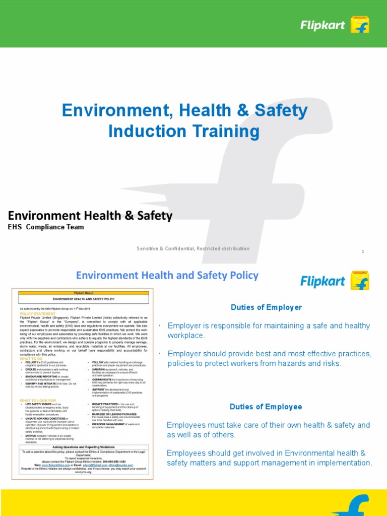 EHS Induction Training Module | PDF | Occupational Safety And Health | Safety