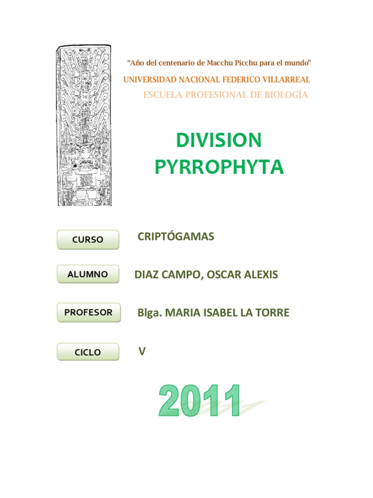 Pyrrophytas | PDF | Organismos | Biología