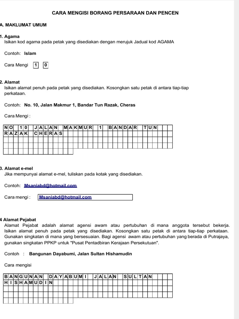Dokumen - Tips - 2 Cara Mengisi Borang Pencen Dan Persaraan | PDF