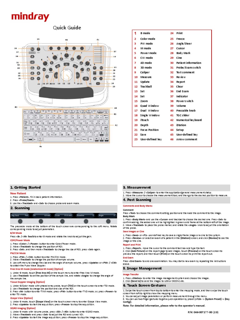 DC-60 - CE - Operation Note - V2.0 - EN | PDF | Medical Ultrasound | Cursor (User Interface)
