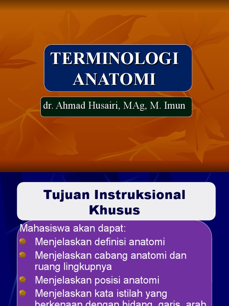 Terminologi dan Cabang Anatomi Manusia | PDF
