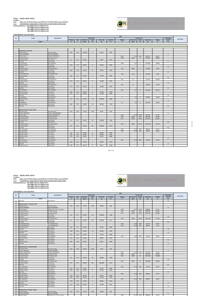 NHL-BMR-TPE-CVL-DWG-013-01 - Rev.0 (Piperack 56-PR-01 & 57-PR-01 Structural Plan and Elevation ...