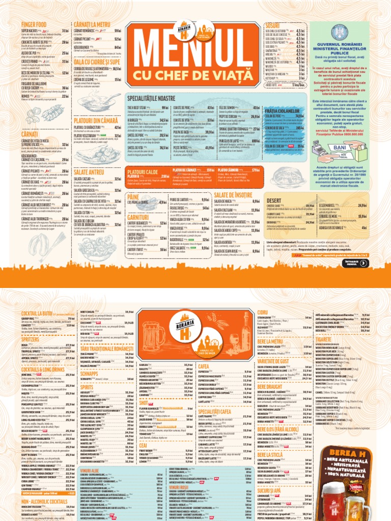 Meniu Beraria H | PDF