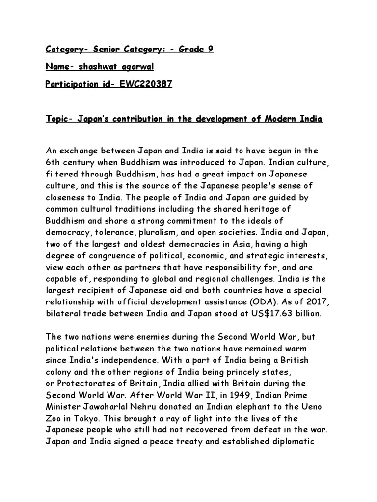 Japanese Essay | PDF | Japan | Empire Of Japan