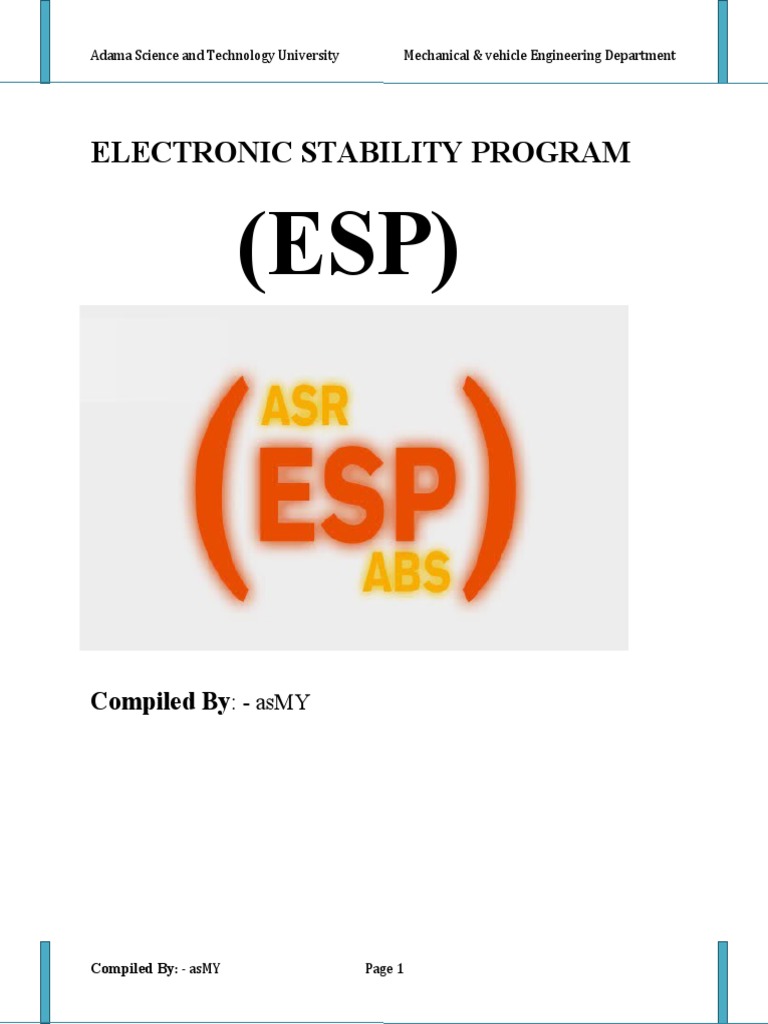 Electronic Stability Program | PDF | Anti Lock Braking System ...