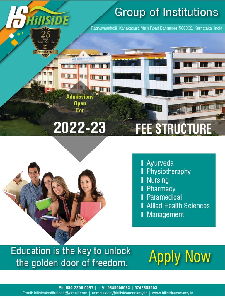 Final Fee Structure - 2022-23 | PDF | Nursing | Health Care