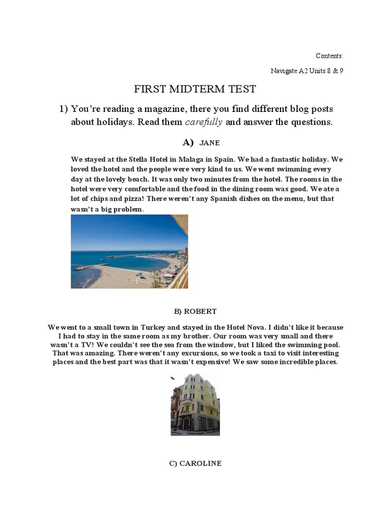 First Written Test | PDF
