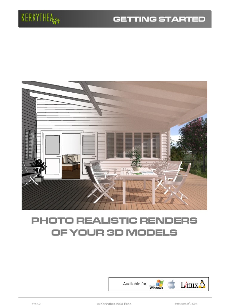 Kerkythea Tutorial | PDF | Rendering (Computer Graphics) | Lens (Optics)