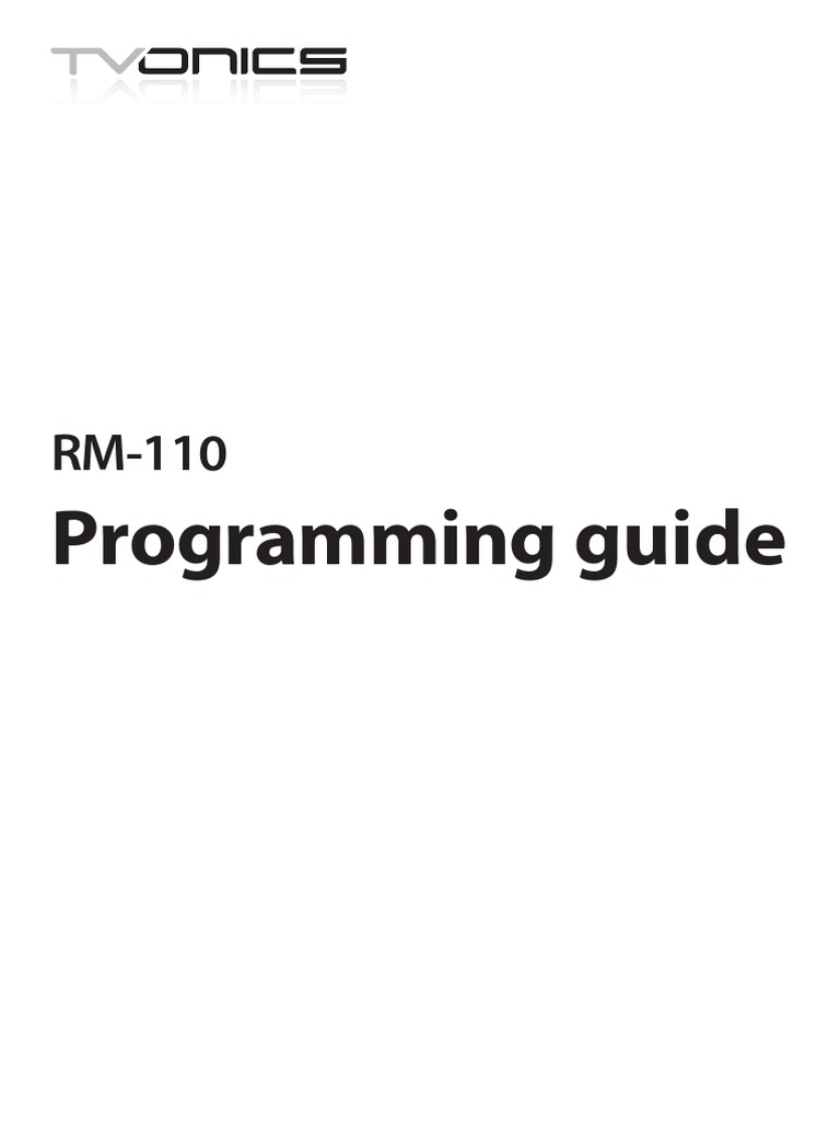 RM-110 Remote Programming Guide | PDF | Remote Control | Consumer Goods