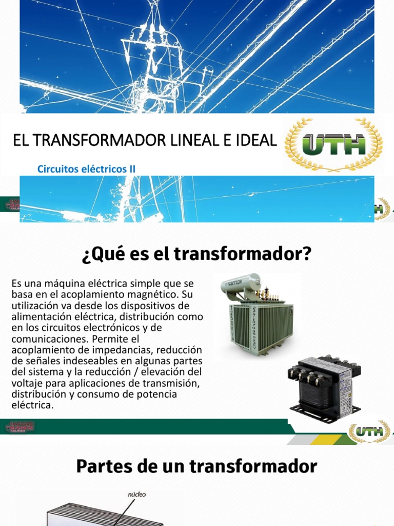 Circuitos Electricos II. Transformador Lineal e Ideal | PDF | Transformador | Inductor