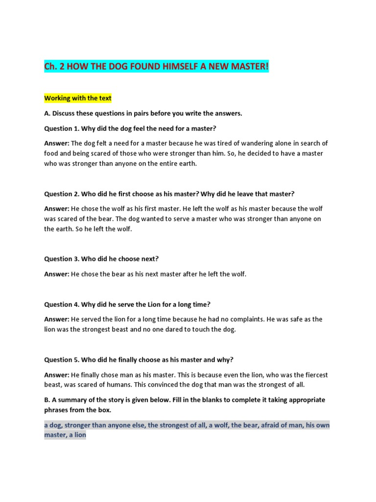 The Dog's Journey to Find a Master | PDF | Dogs | Canidae