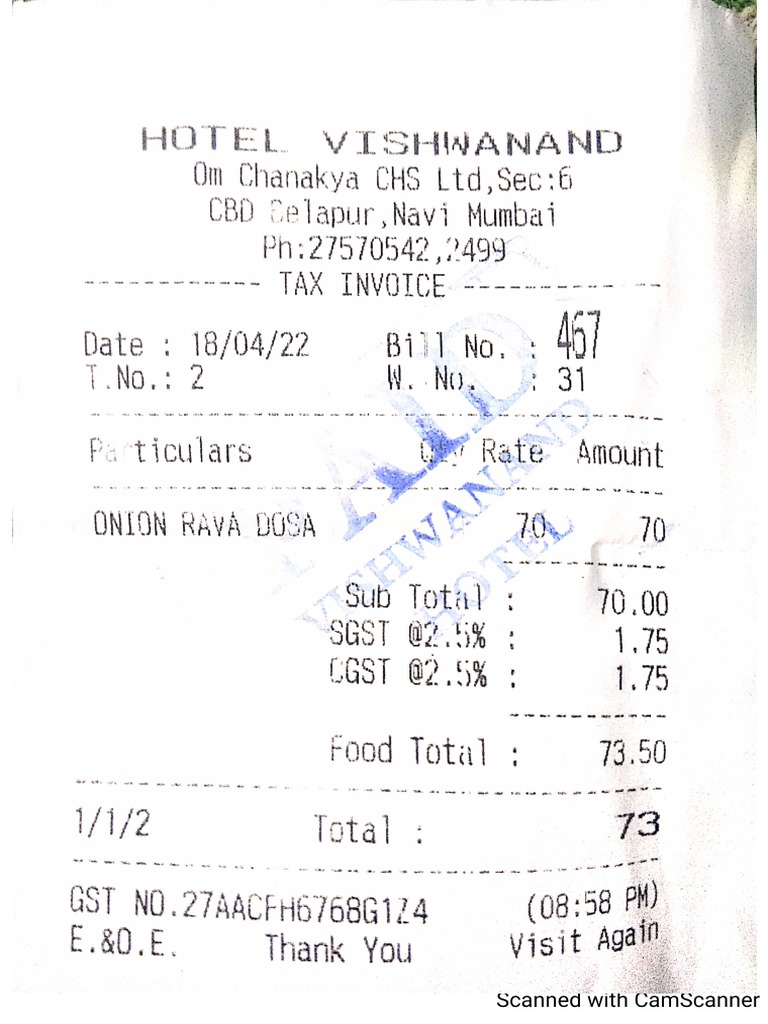 Food Bill Apr 18 | PDF