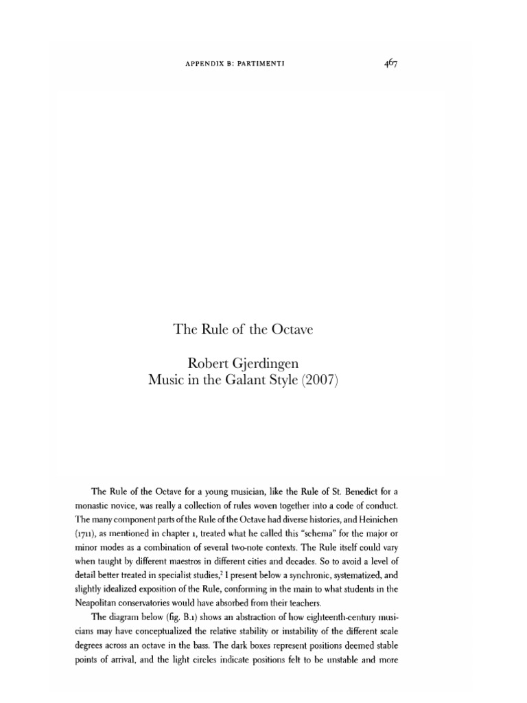 Rule of The Octave - Gjerdingen | PDF | Scale (Music) | Chord (Music)