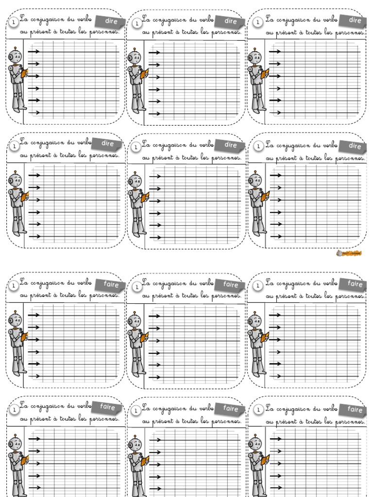 Test Conjugaison Dire Faire Venir Pre Sent | PDF | Conjugaison | Verbe