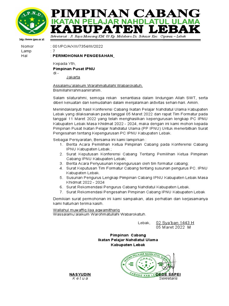 Surat Pengajuan SK | PDF