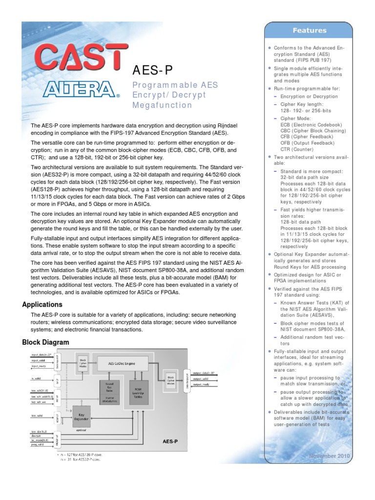 Cast - Aes P A | PDF | Espionage Techniques | Cryptography