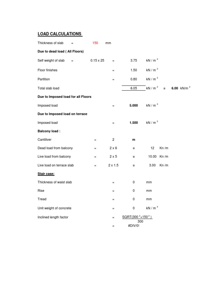 Load Calculations: Due To Dead Load (All Floors) | PDF | Buildings And ...