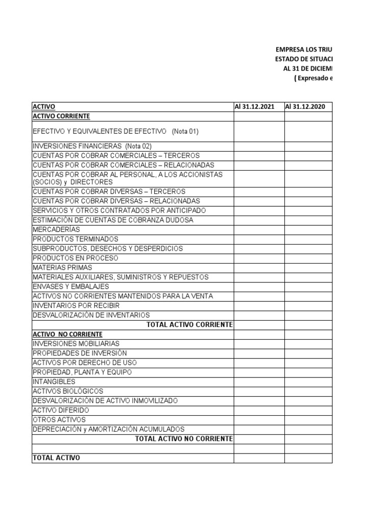 Modelo Estados FInancieros | PDF | Activo fijo | Amortización (Negocio)