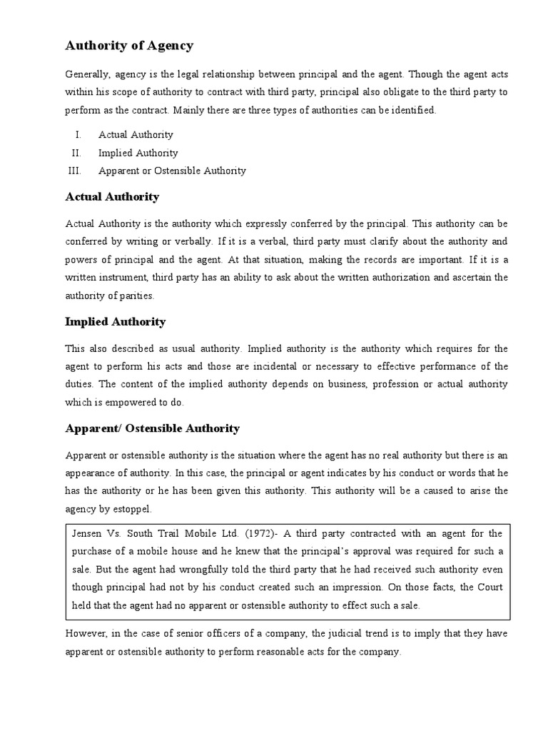 An In-Depth Examination of the Legal Relationship Between Principals ...